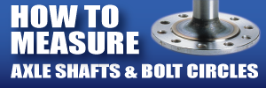 Measuring Axle Shafts and Bolt Circles - West Coast Differentials