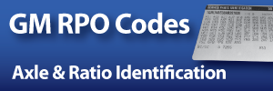 GM RPO Codes - Glovebox tag - West Coast Differentials
