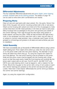 Differential Installation Instructions | West Coast Differentials